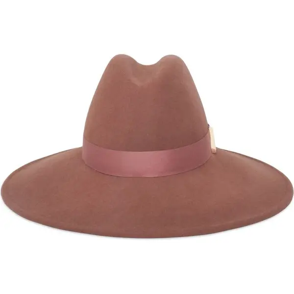 GIGI BURRIS MILLINERY Requiem Wool Blend Felt Fedora - Clay