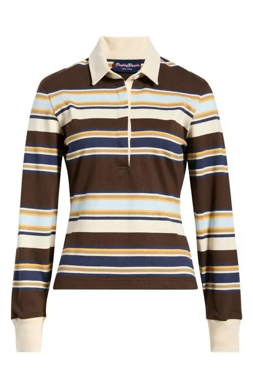 ROWING BLAZERS Beaumont Striped Long Sleeve Rugby Shirt