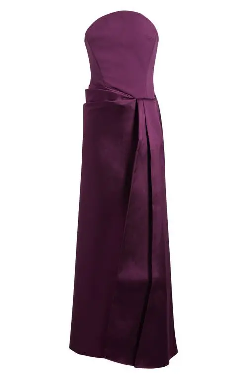 Solace London Seri Strapless A-line Gown