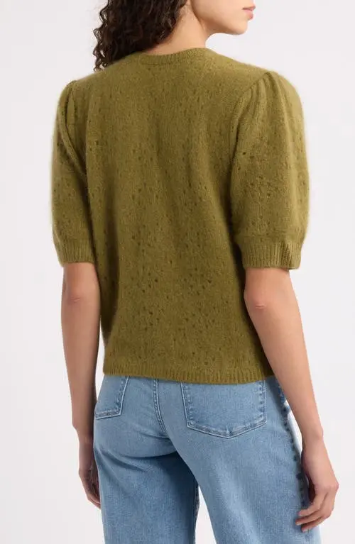 FRAME The Wool & Cashmere Airy Cardigan - Deep Olive