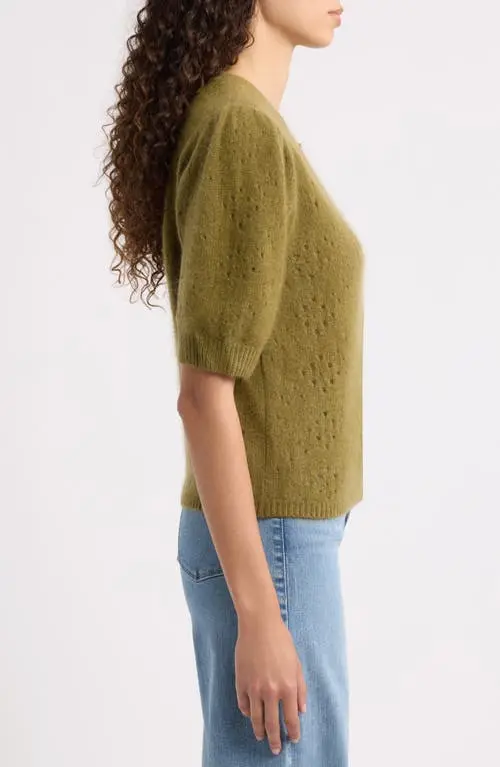 FRAME The Wool & Cashmere Airy Cardigan - Deep Olive