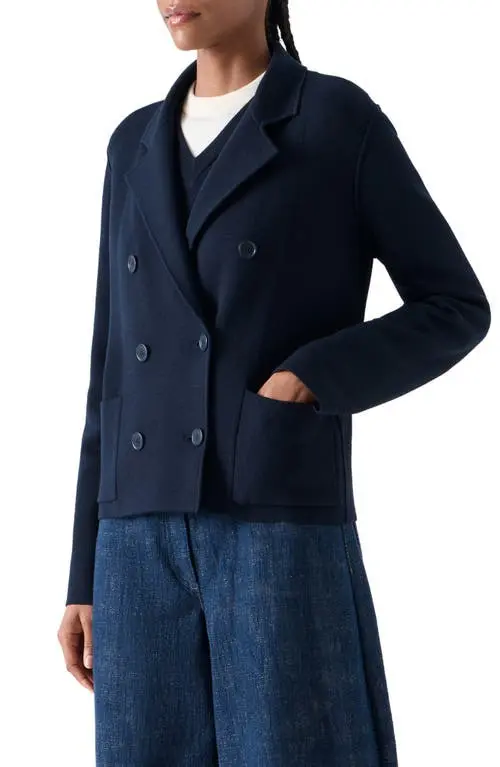 Akris Milano Knit Double Breasted Jacket