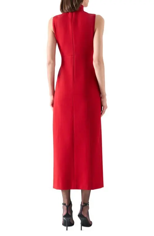 Akris Signature Jersey Mock Neck Midi Dress