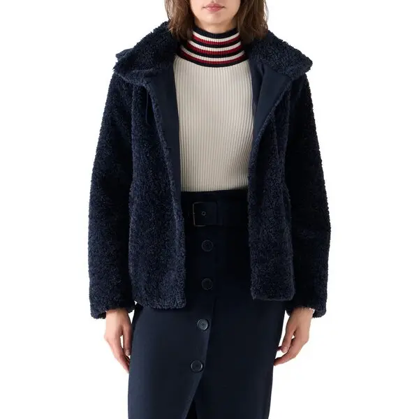 Akris Faux Fur Hooded Short Coat
