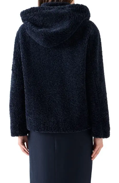 Akris Faux Fur Hooded Short Coat