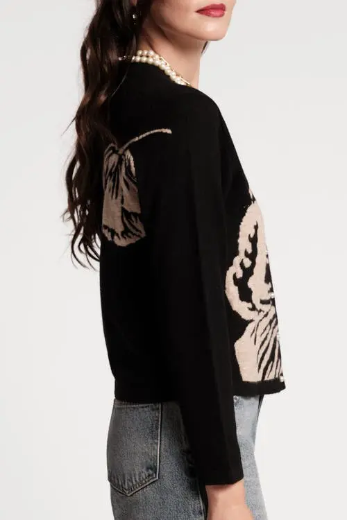 FRANCES VALENTINE Darling Carefree Chrysanthemum Cardigan