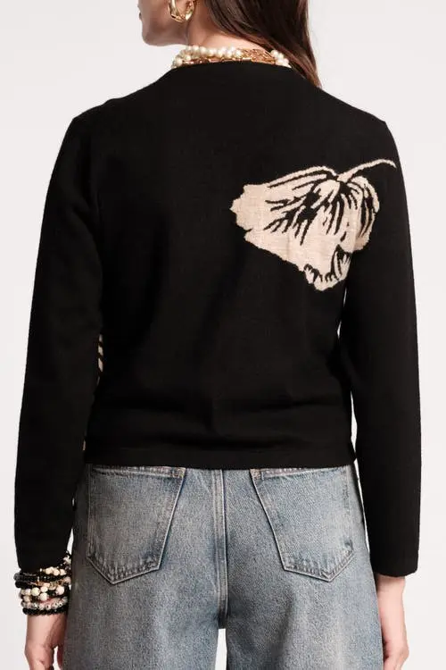 FRANCES VALENTINE Darling Carefree Chrysanthemum Cardigan