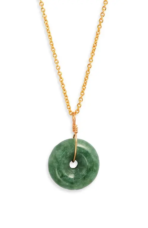 KIARA BY KI-ELE Maia 18k Vermeil Jade Pendant Necklace - Gold
