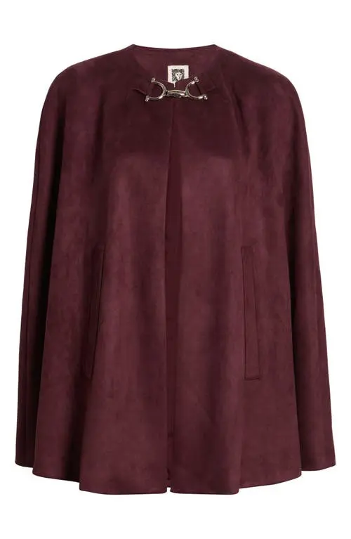 Anne Klein Scuba Faux Suede Cape