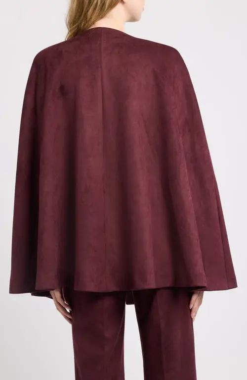 Anne Klein Scuba Faux Suede Cape