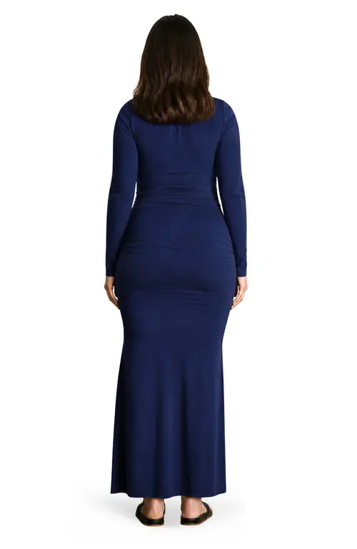 NOM MATERNITY The Curve Ruched Maternity Maxi Dress