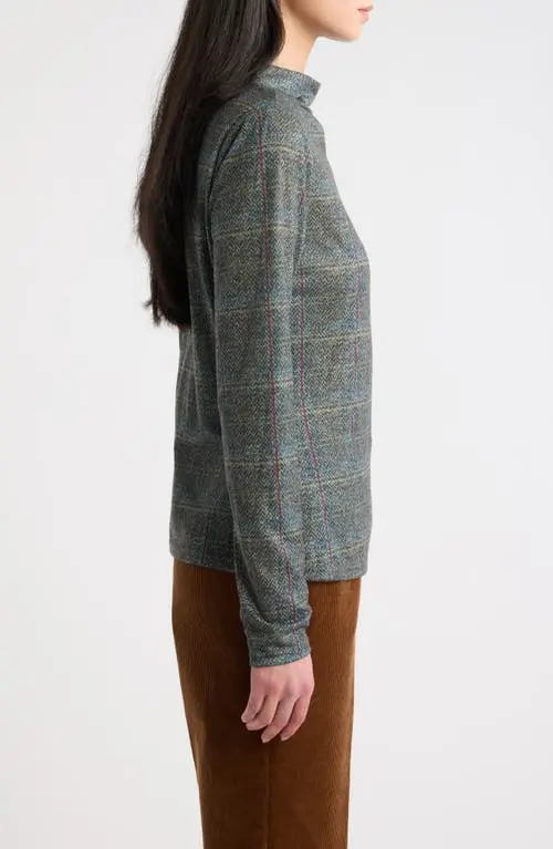TAHARI ASL Mock Neck Long Sleeve Top