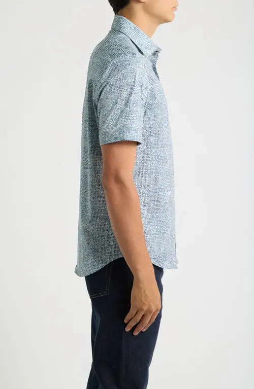 Bugatchi Miles Ooohcotton Tech Performance Floral Short Sleeve Shirt