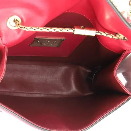 BVLGARI Serpenti Forever Square Shoulder Bag Laser Cut Leather Small