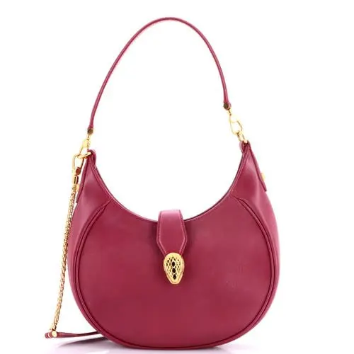 BVLGARI Serpenti Ellipse Crossbody Bag Leather Medium