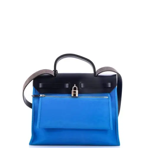 Hermès Herbag Zip Leather And Toile 31