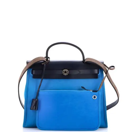 Hermès Herbag Zip Leather And Toile 31