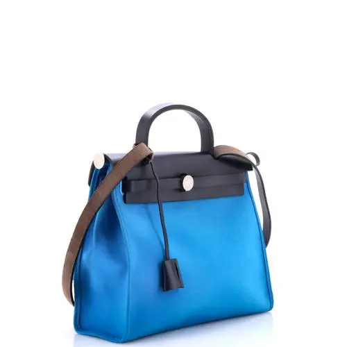 Hermès Herbag Zip Leather And Toile 31