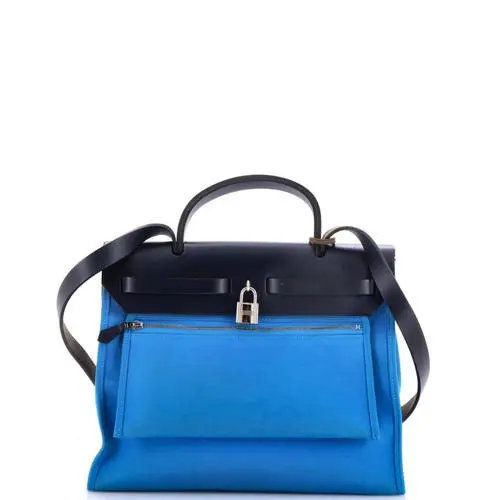 Hermès Herbag Zip Leather And Toile 31