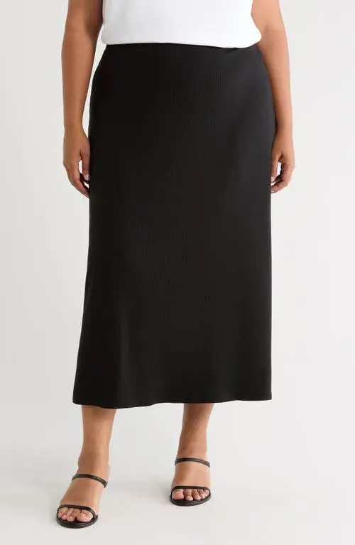 Eileen Fisher Rib Jersey Flare Midi Skirt