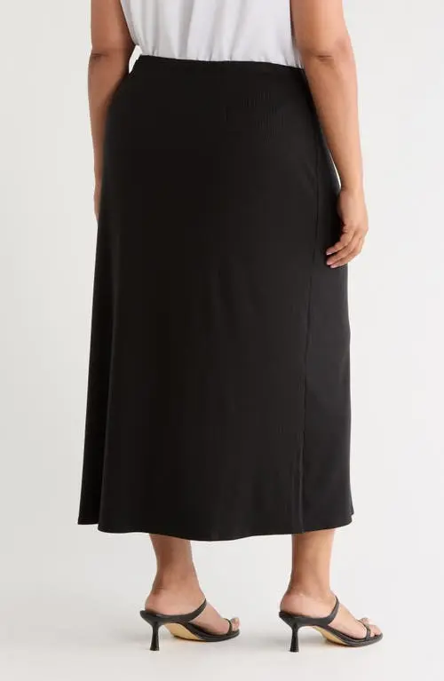 Eileen Fisher Rib Jersey Flare Midi Skirt