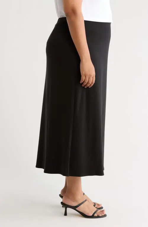 Eileen Fisher Rib Jersey Flare Midi Skirt