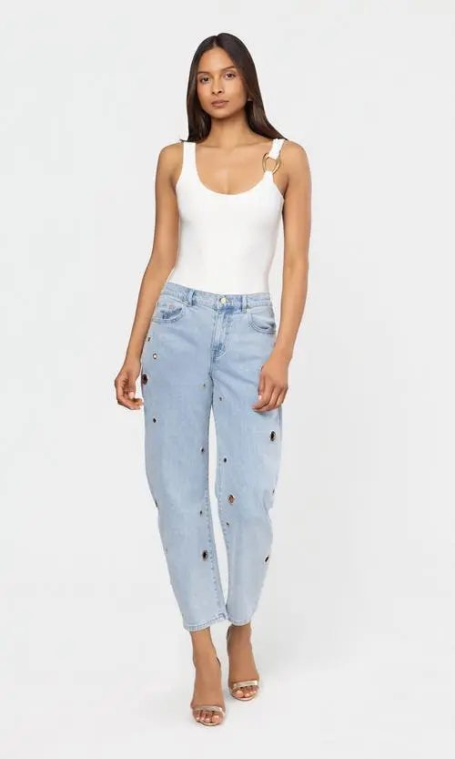 Generation Love Quincey Grommet Barrel Jeans