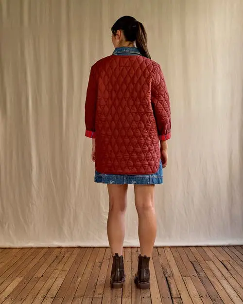 SMWR. BY THE SOMEWHERE CO Royal Match Quilted Jacket