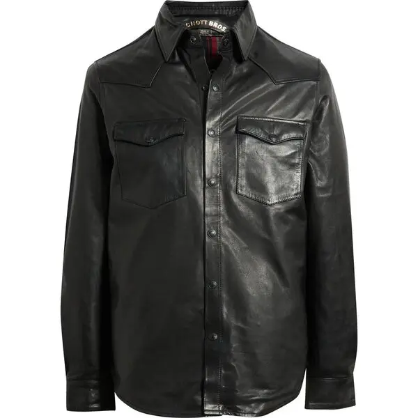 SCHOTT Leather Western Shirt Jacket