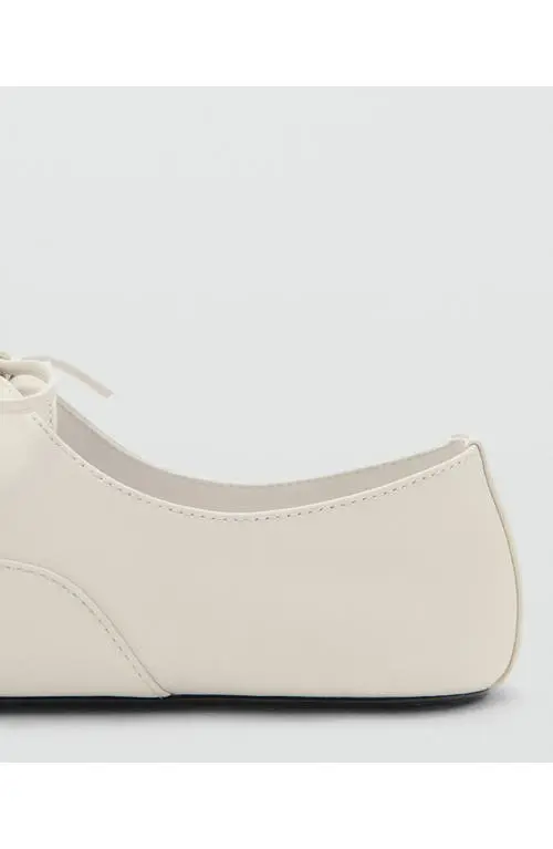 Mango Smooth Leather Flat
