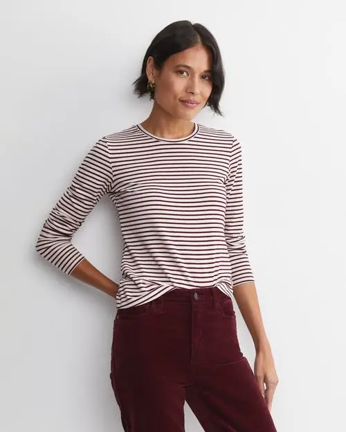 SPORTSCRAFT Lurex Long Sleeve Magic T-shirt - Wine