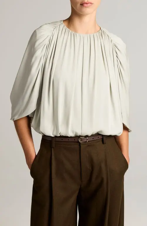 Vince Silk Blend Cape Bubble Top