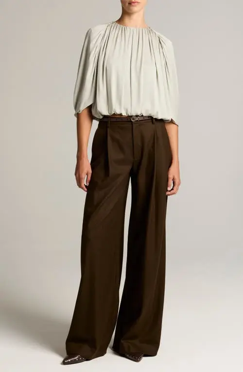 Vince Silk Blend Cape Bubble Top