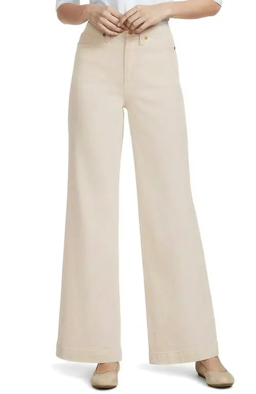 LANDS' END High Rise Wide Leg Denim Jeans