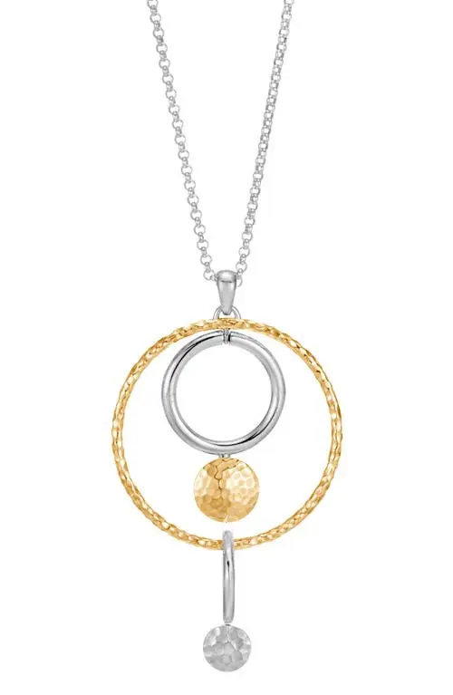 John Hardy Dot Hammered Long Drop Pendant Necklace