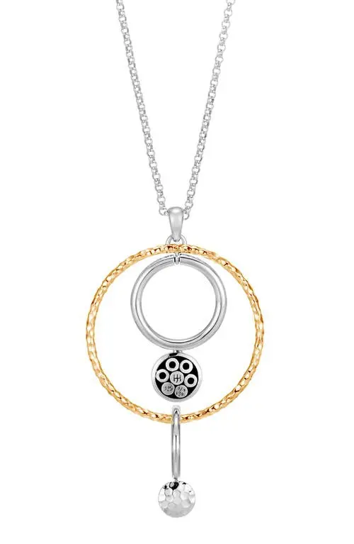 John Hardy Dot Hammered Long Drop Pendant Necklace