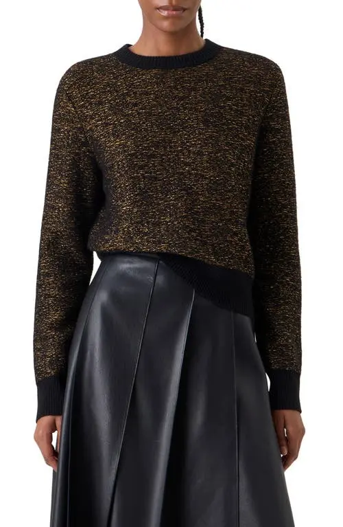 Akris Metallic Cashmere Blend Sweater - Black-gold