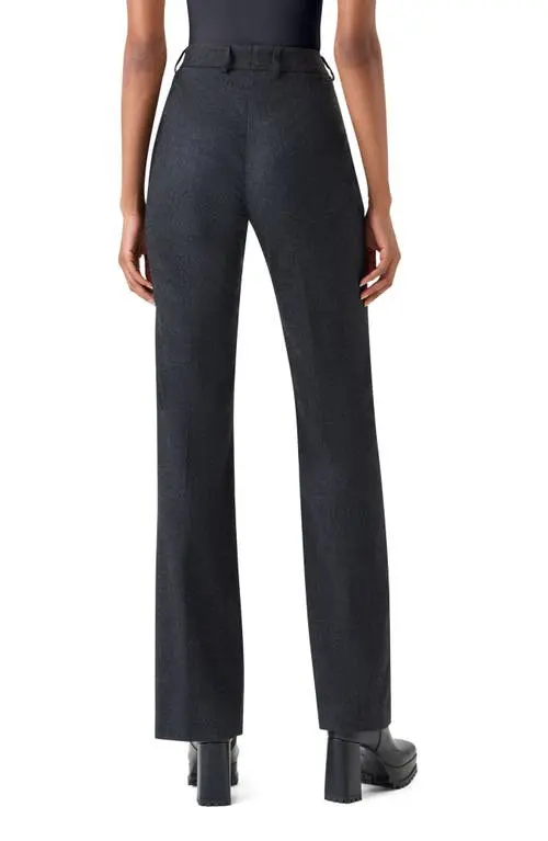 Akris Marilyn High-waist Wool & Silk Flannel Trousers