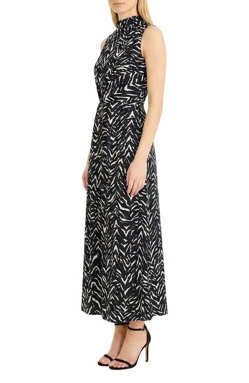 Maggy London Inverted Streaks Sleeveless A-line Dress