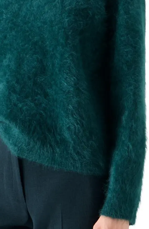 Akris Cloud Brushed Cashmere Sweater - Forest Green