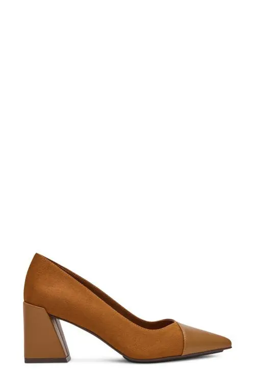 Anne Klein Ravine Pump - Walnut Microsue