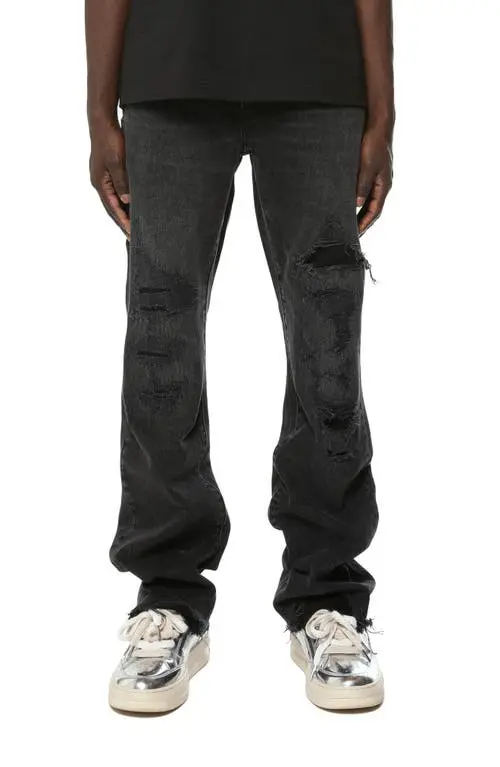 PURPLE BRAND Vintage Heavy Destroy Bootcut Jeans