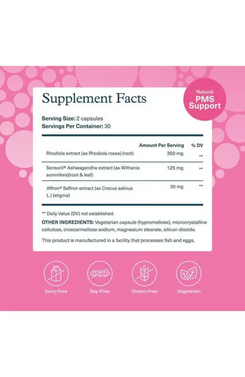 YOUTHEORY Pms Comfort+ Vegetarian Capsule Supplement 60 Vegetarian Capsules