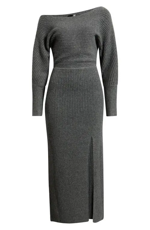 Line & Dot Alta Long Sleeve Rib Maxi Sweater Dress