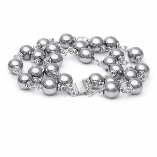REJECTED HEARTS CLUB La Princesa Hematite Wire Wrapped Bracelet - Silver