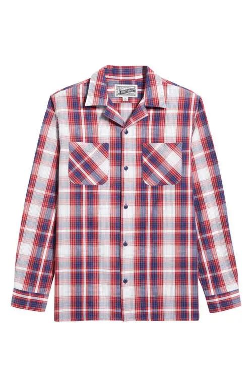 SCHOTT Colts Plaid Camp Shirt