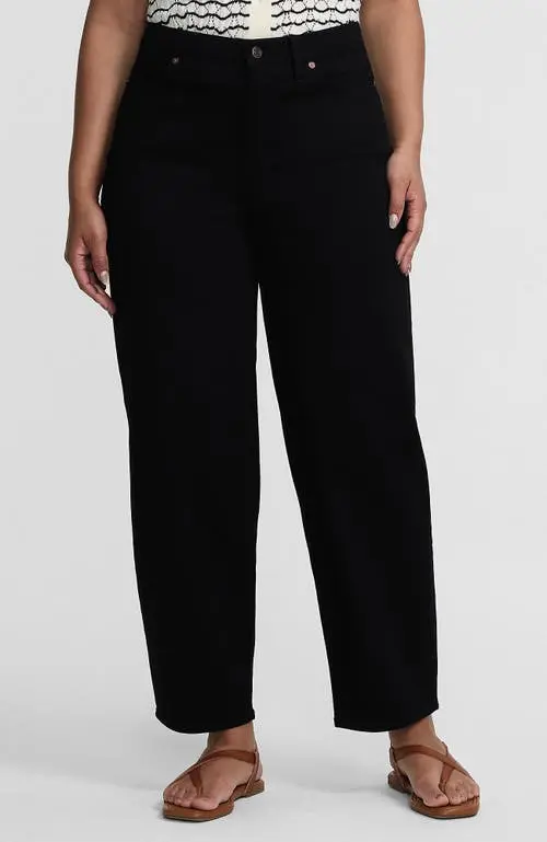 LANDS' END Denim High Rise Barrel Leg Ankle Jeans