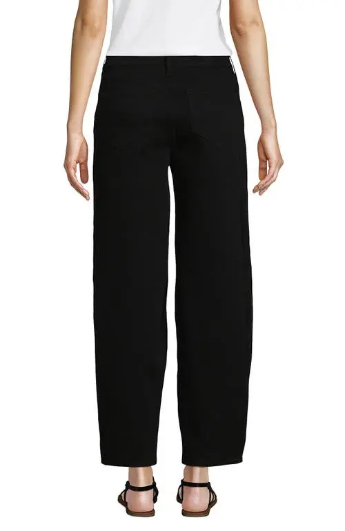 LANDS' END Denim High Rise Barrel Leg Ankle Jeans