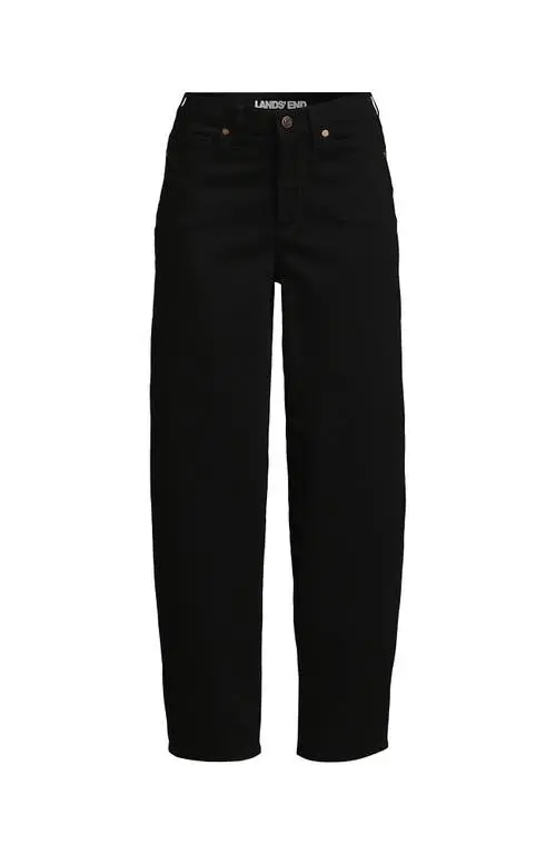 LANDS' END Denim High Rise Barrel Leg Ankle Jeans