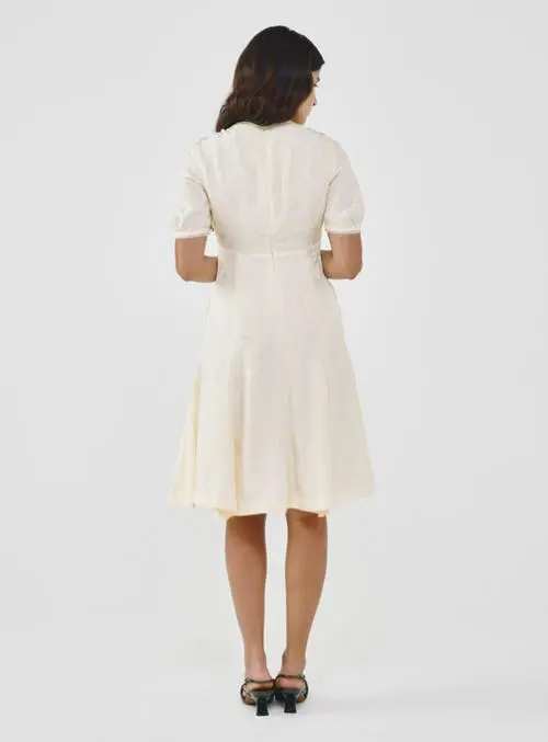 A.SHIMUS Floral Jacquard Midi Dress